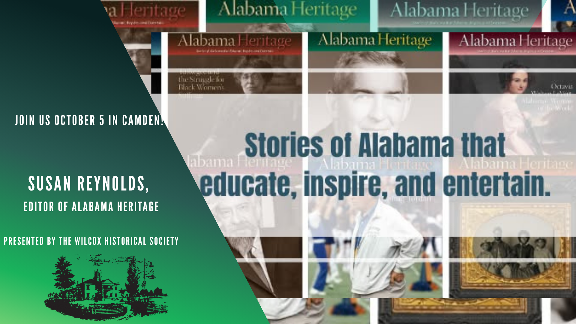 A Conversation with Alabama Heritage – October 5 in Camden – Wilcox ...